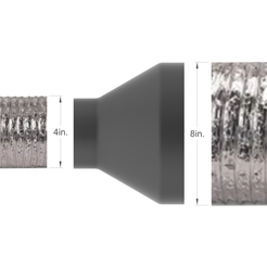 4" to 8", Duct Hose Connecter, Connector, Reducer, Expander, Adapter ...